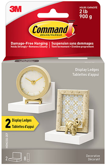 ADHESIVE DISPLAY LEDGE WHITE 2 PACK – Supply Beaver