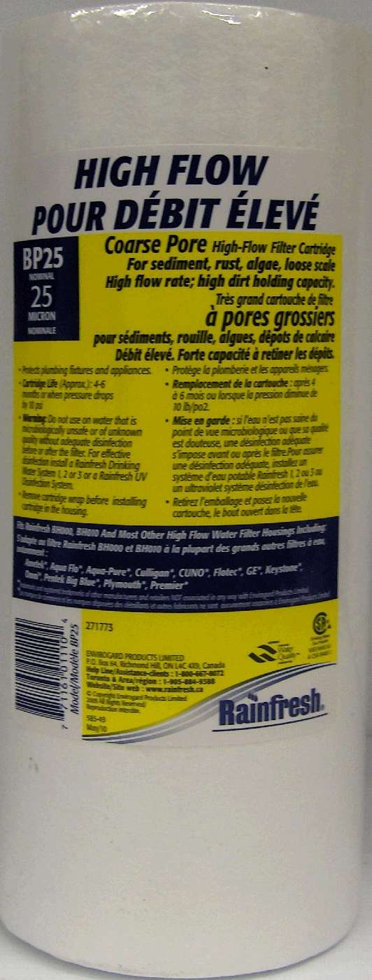 WATER FILTER CARTRIDGE 25 MICRON – Supply Beaver